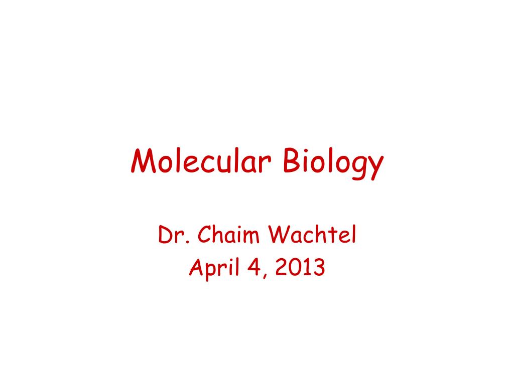PPT - Molecular Biology PowerPoint Presentation, free download - ID:6705518