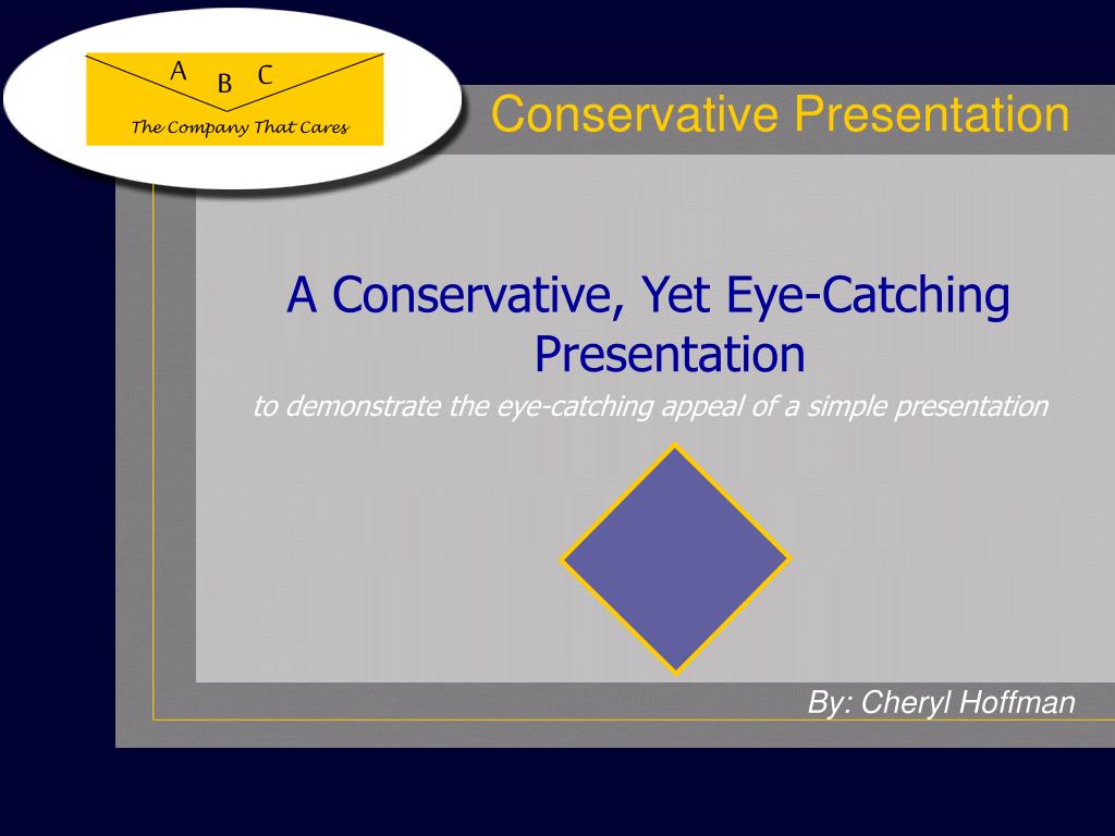 PPT - Conservative Corporate Presentation by Cheryl Hoffman: Boosting ...