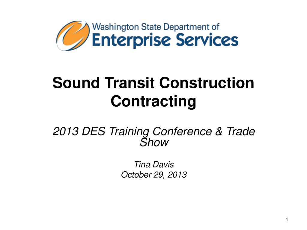 PPT - Sound Transit Construction Contracting PowerPoint Presentation ...