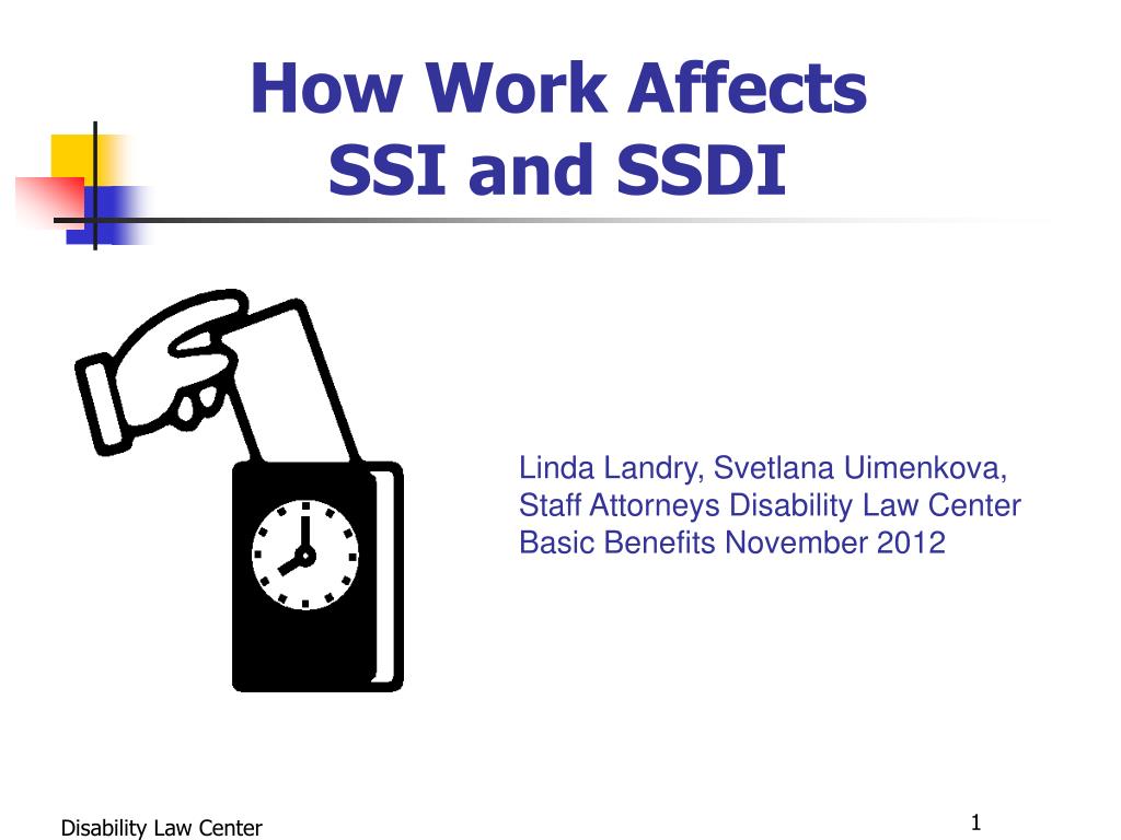 PPT - WORK INCENTIVES IN SSA PROGRAMS How Work Affects SSI and SSDI ...