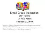 PPT - Differentiation and Small Group Instruction PowerPoint ...