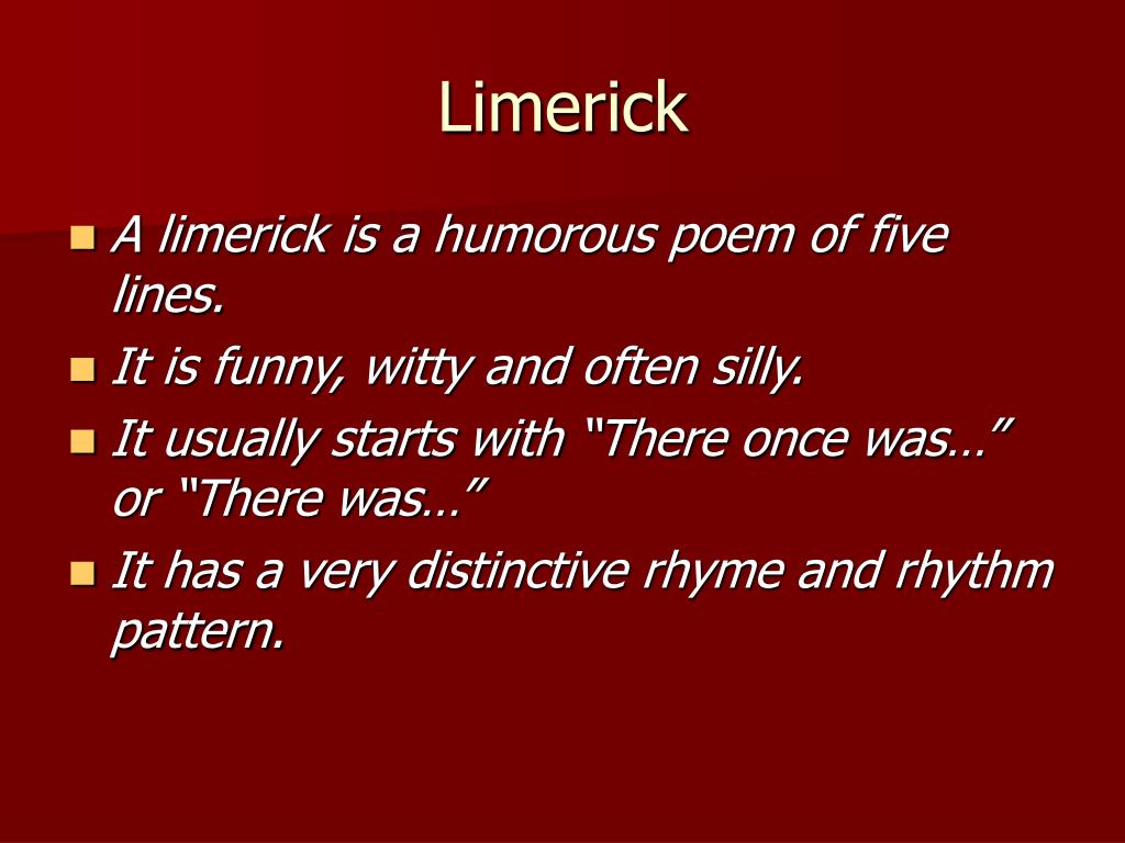 PPT - Limerick PowerPoint Presentation, free download - ID:6708570