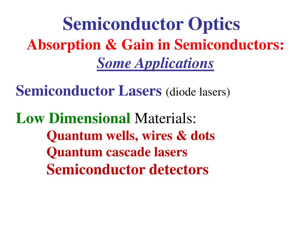 PPT - Semiconductor Optics PowerPoint Presentation, free download - ID ...