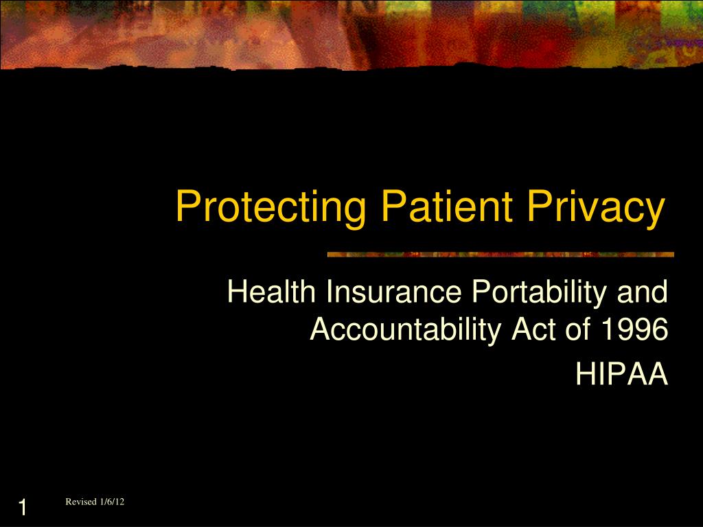 PPT - Protecting Patient Privacy PowerPoint Presentation, free download ...