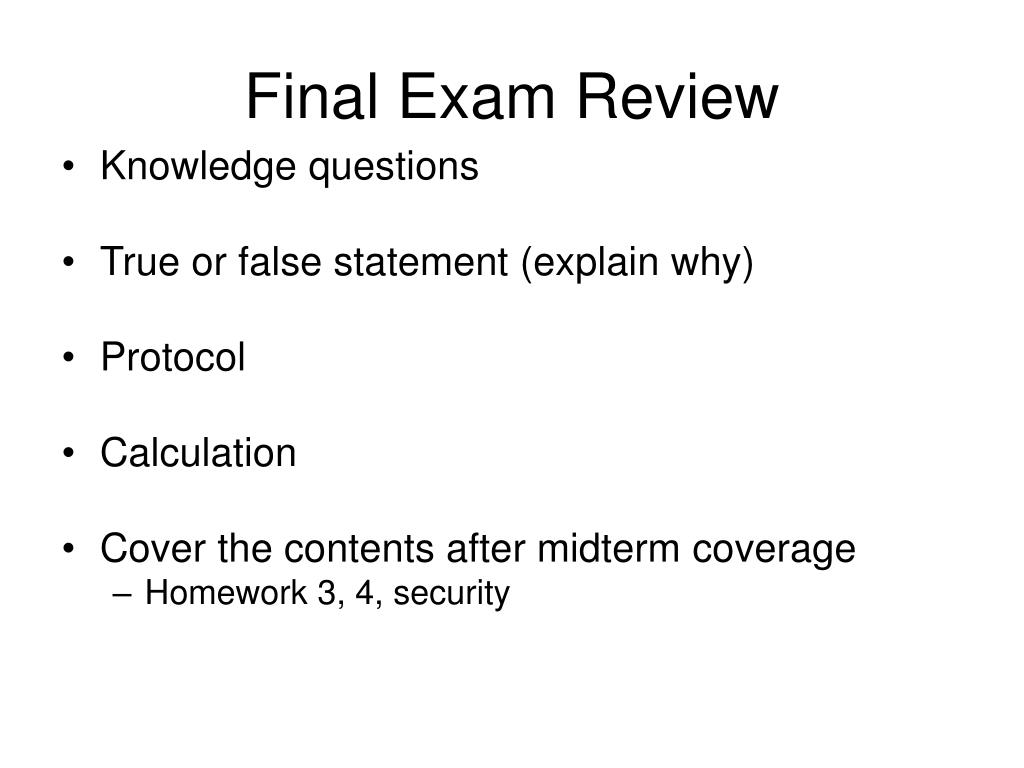 PPT - Final Exam Review PowerPoint Presentation, free download - ID:6710853