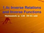PPT - Inverse Relations and Functions PowerPoint Presentation, free ...