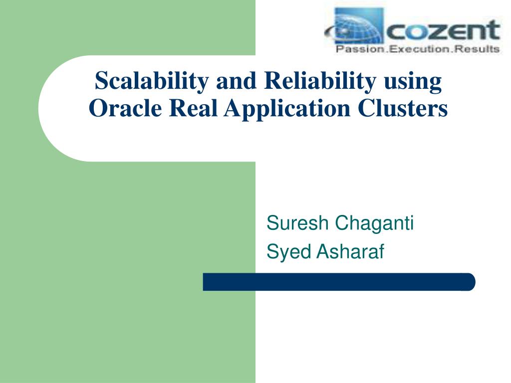 Ppt Scalability And Reliability Using Oracle Real Application