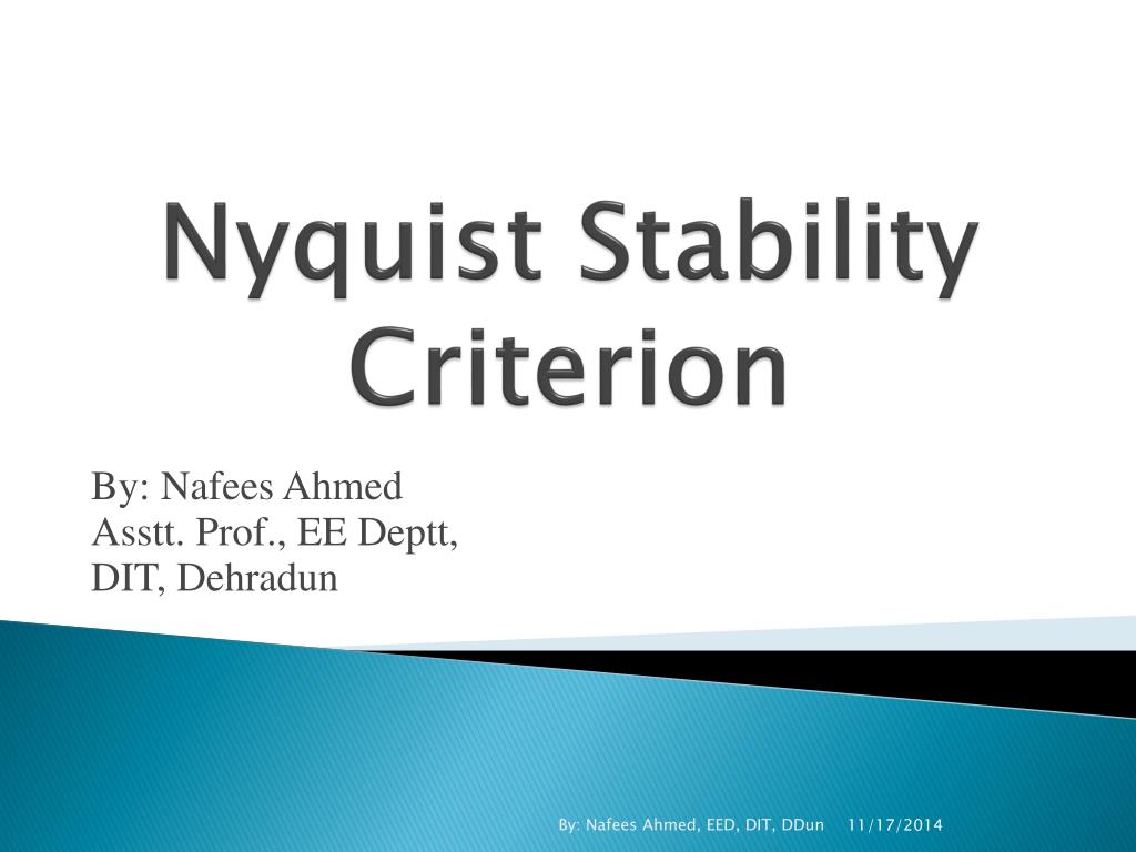 PPT - Nyquist Stability Criterion PowerPoint Presentation, free ...