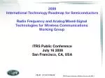 PPT - International Technology Roadmap for Semiconductors 2001 ...