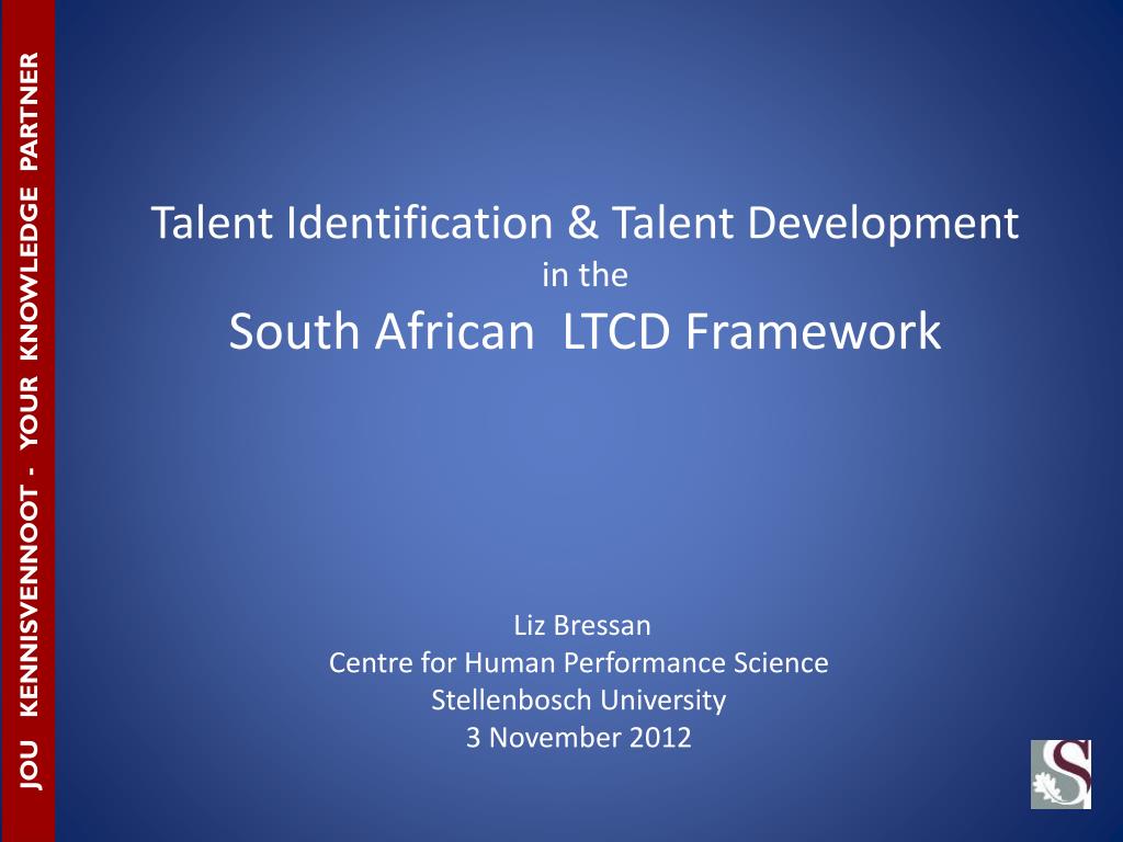 PPT - Talent Identification & Talent Development in the South African ...