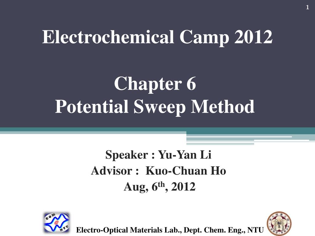 PPT - Chapter 6 Potential Sweep Method PowerPoint Presentation, free ...