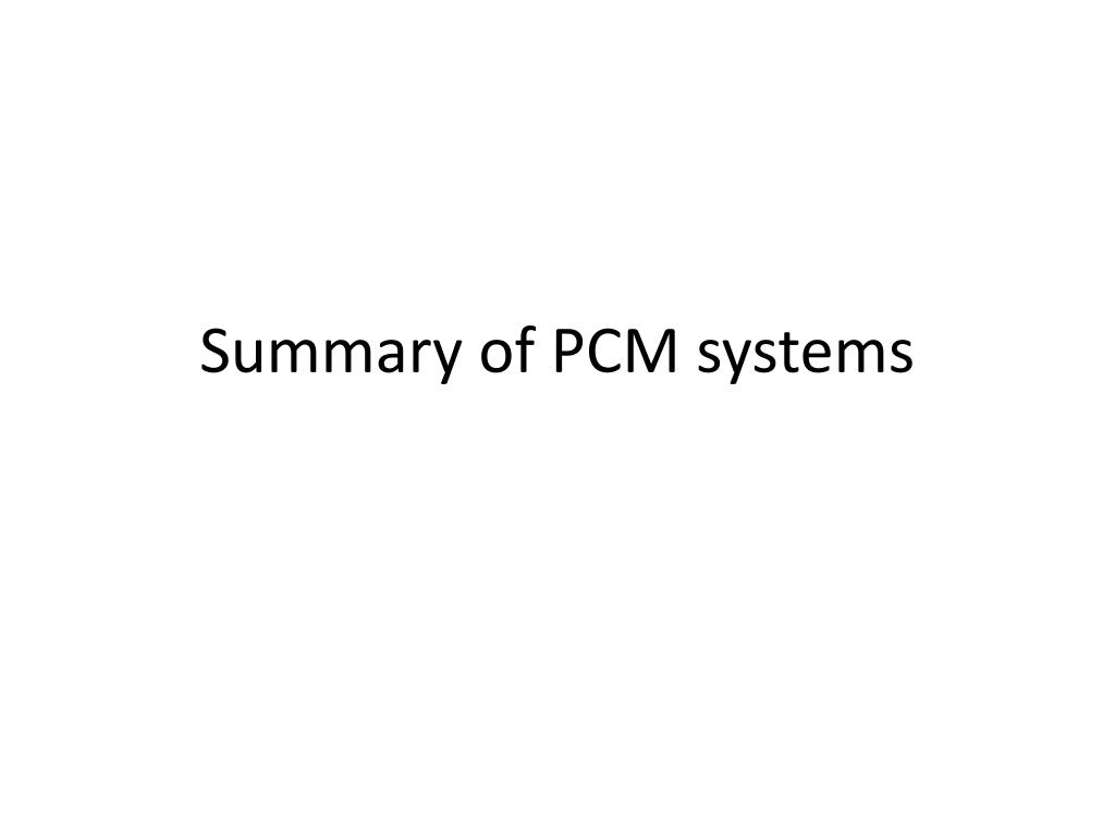 PPT - Understanding PCM Systems and Digital Transmission Techniques ...