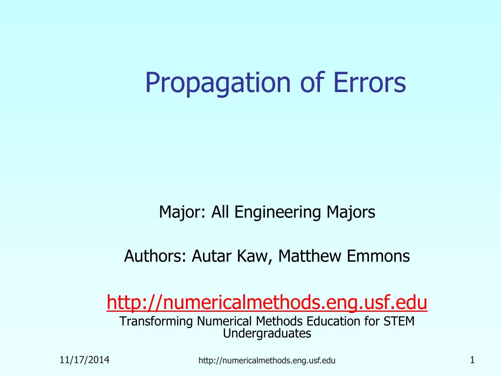 PPT - Propagation of Errors PowerPoint Presentation, free download - ID ...