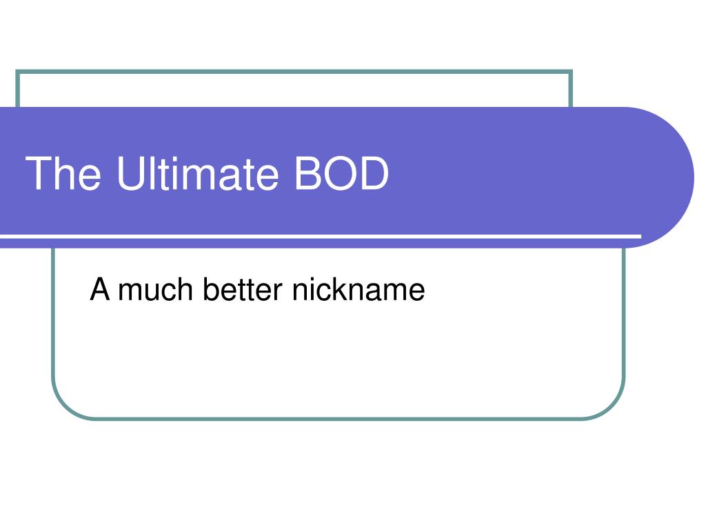 PPT - BOD and Ultimate BOD Reactions in Water Analysis PowerPoint ...