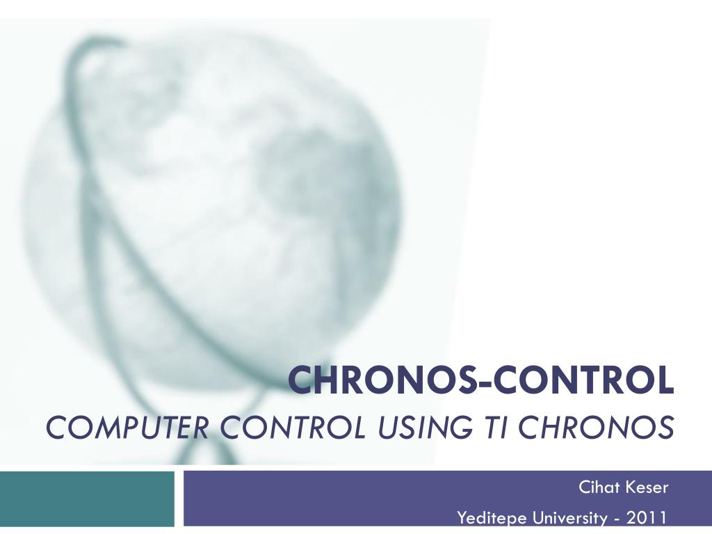 PPT - Chronos-control computer control using tI chronos PowerPoint ...
