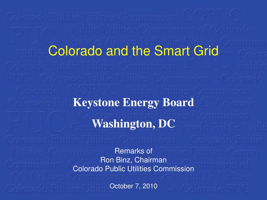 PPT - Colorado and the Smart Grid PowerPoint Presentation, free ...