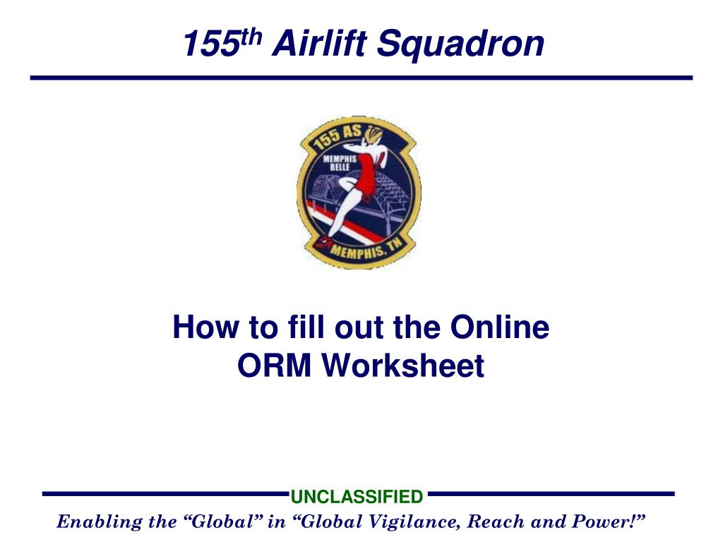 PPT - How to fill out the Online ORM Worksheet PowerPoint Presentation ...