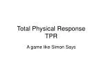 PPT - TPR Total Physical Response and Brainswitching PowerPoint ...