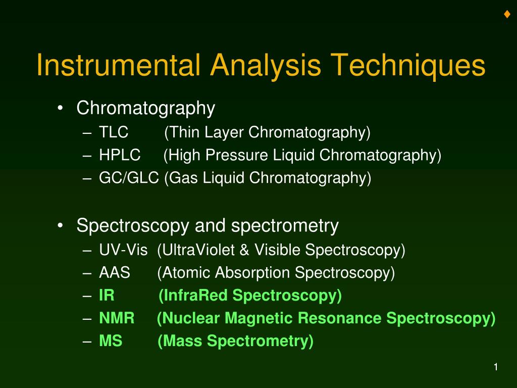 PPT - Instrumental Analysis Techniques PowerPoint Presentation, free ...