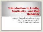 PPT - Continuity, End Behavior, and limits PowerPoint Presentation ...