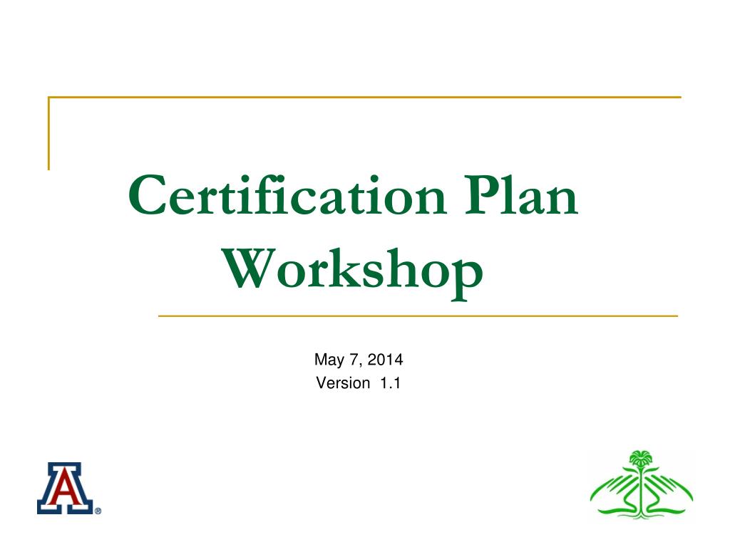 PPT - Certification Plan Workshop PowerPoint Presentation, free ...