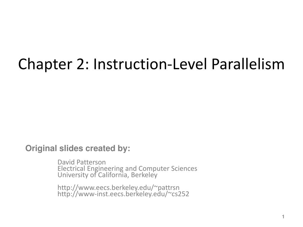 PPT - Chapter 2: Instruction-Level Parallelism PowerPoint Presentation ...