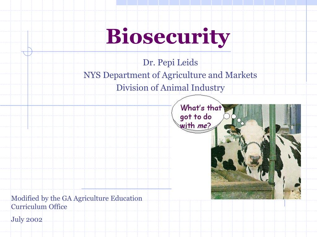PPT - Biosecurity PowerPoint Presentation, free download - ID:6733401