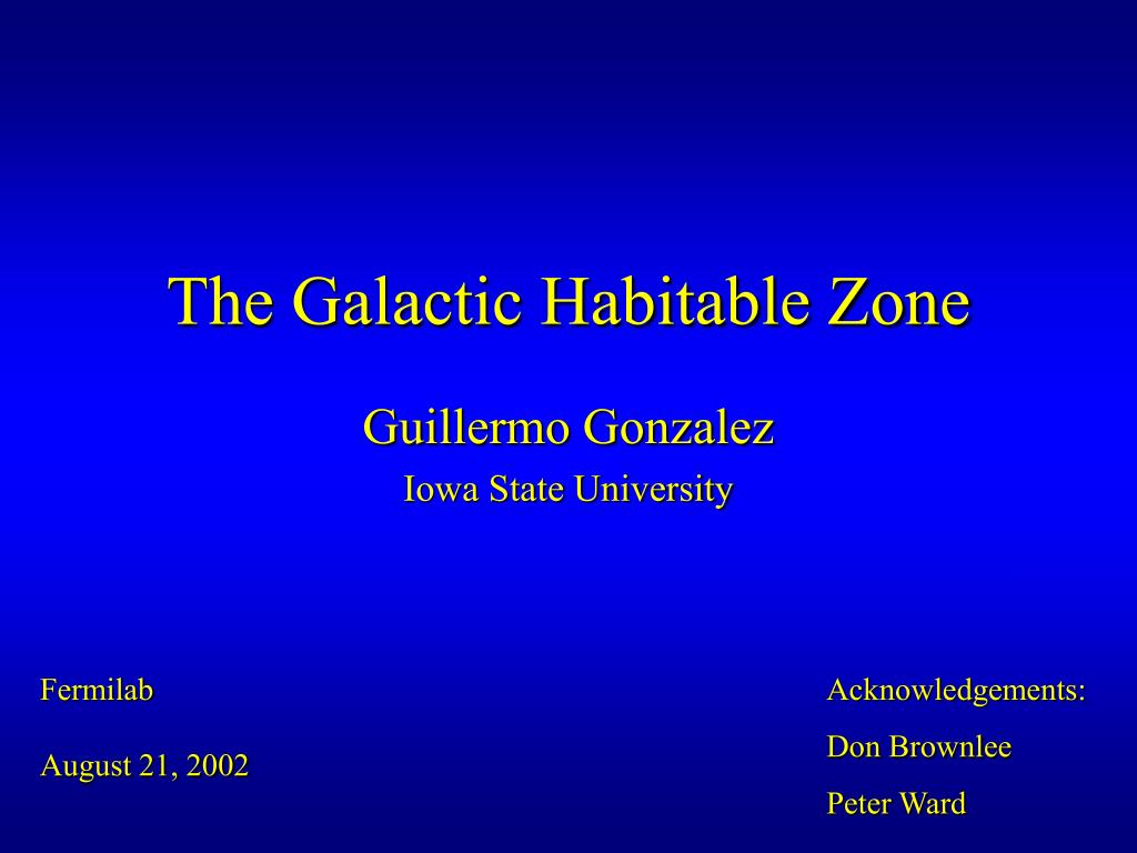 PPT - The Galactic Habitable Zone PowerPoint Presentation, free ...