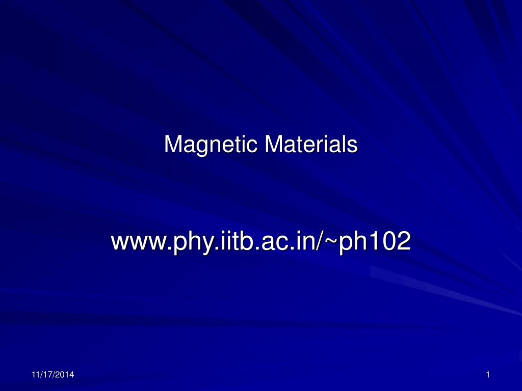 PPT - Magnetic Materials PowerPoint Presentation, free download - ID ...