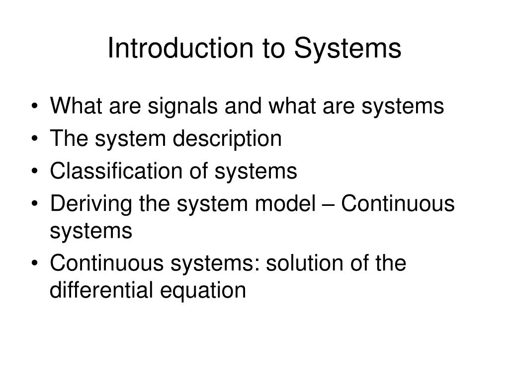 PPT - Introduction to Systems PowerPoint Presentation, free download ...