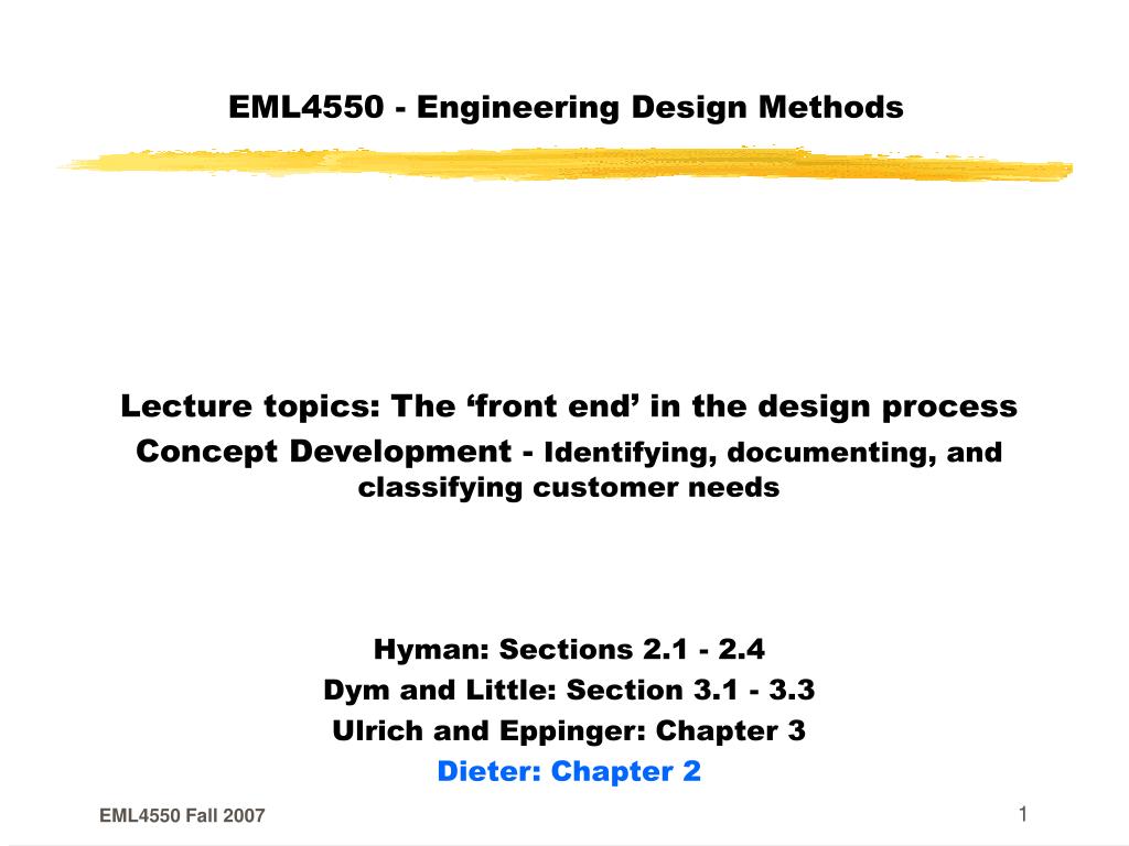 PPT - EML4550 - Engineering Design Methods PowerPoint Presentation, free download - ID:6737132