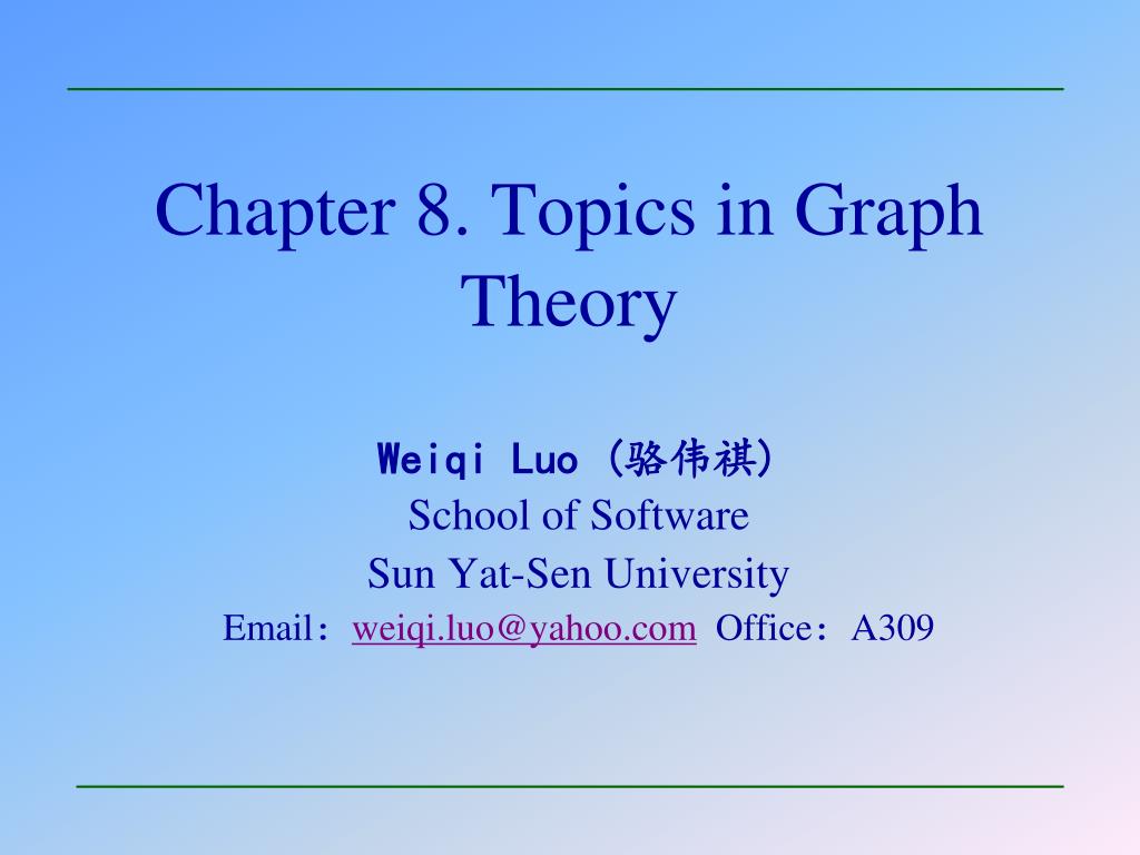 PPT - Chapter 8. Topics in Graph Theory PowerPoint Presentation, free ...