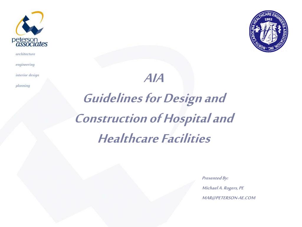 PPT - AIA Guidelines for Design and Construction of Hospital and ...
