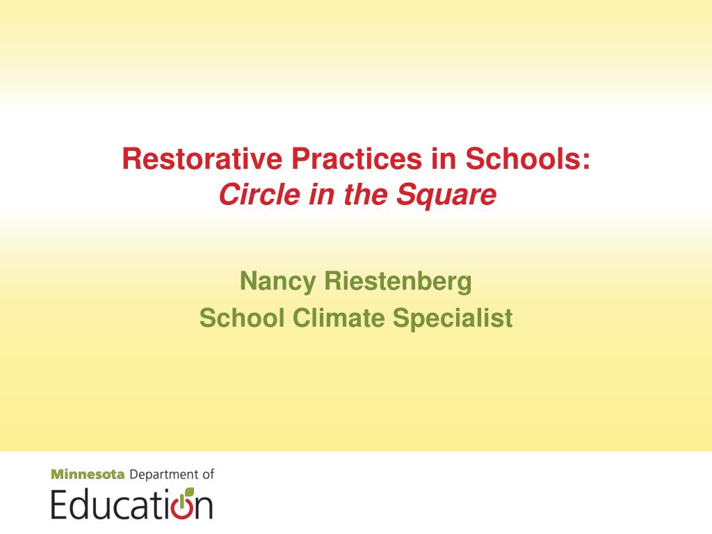 PPT - Restorative Practices in Schools: Circle in the Square PowerPoint ...