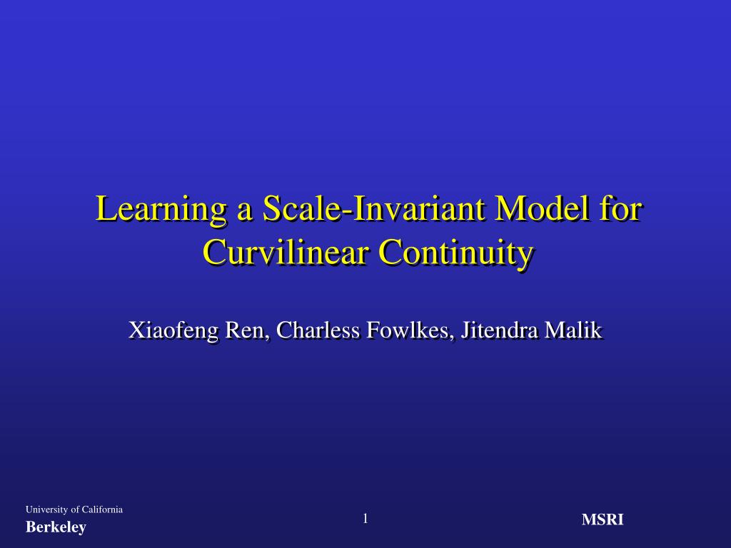 PPT - Learning a Scale-Invariant Model for Curvilinear Continuity ...