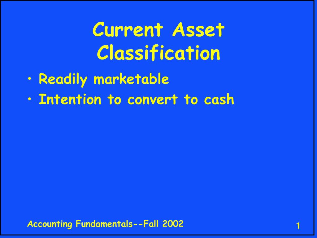 PPT - Current Asset Classification PowerPoint Presentation, free ...
