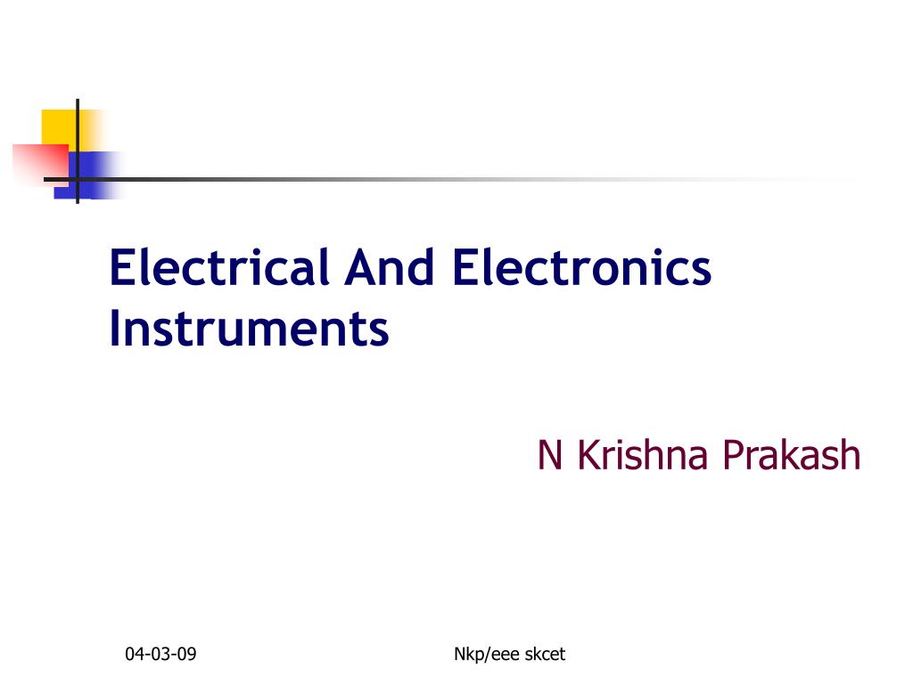 PPT - Electrical And Electronics Instruments PowerPoint Presentation ...
