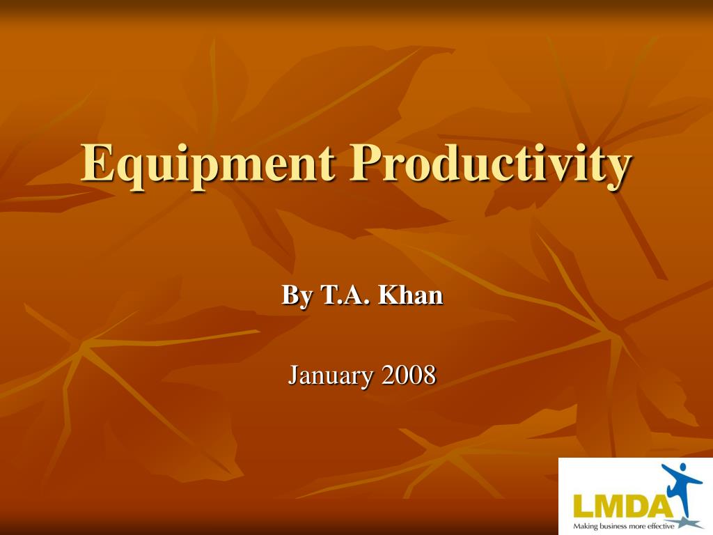 PPT - Equipment Productivity PowerPoint Presentation, free download ...