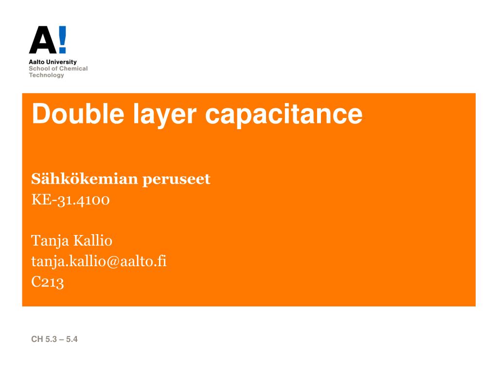 PPT - Double layer capacitance PowerPoint Presentation, free download ...