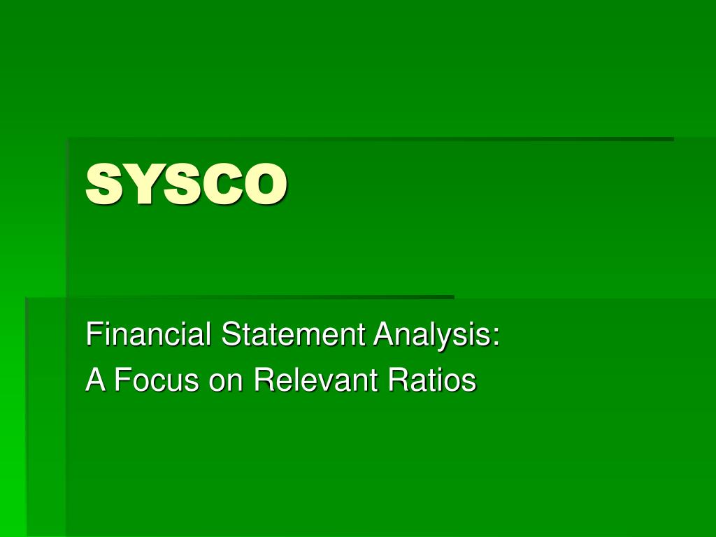 PPT - SYSCO PowerPoint Presentation, free download - ID:6764429