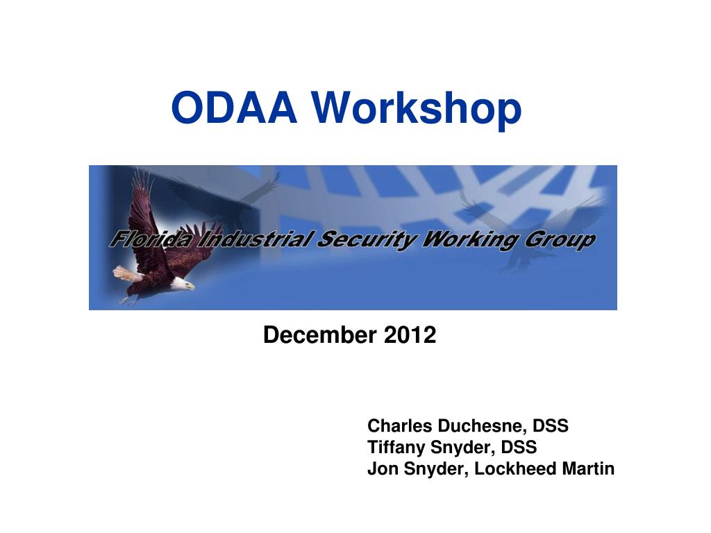 PPT - ODAA Workshop PowerPoint Presentation, free download - ID:6765346