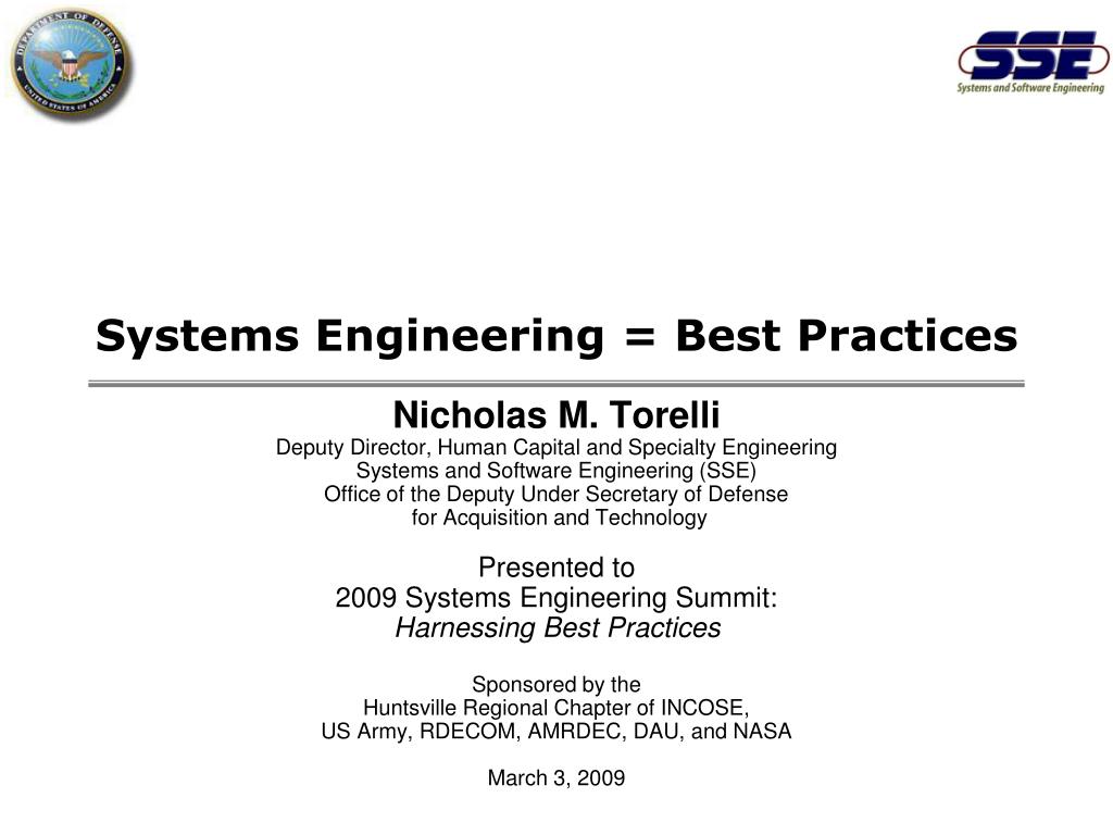 PPT - Systems Engineering = Best Practices PowerPoint Presentation ...