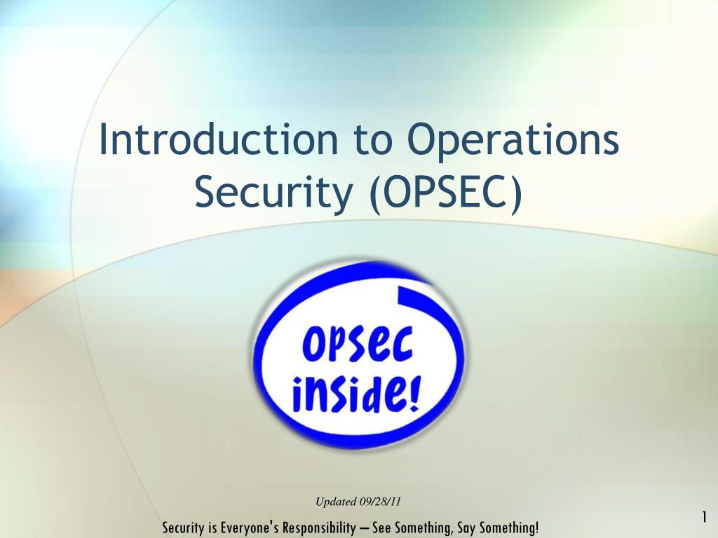 PPT - Introduction to Operations Security (OPSEC) PowerPoint ...