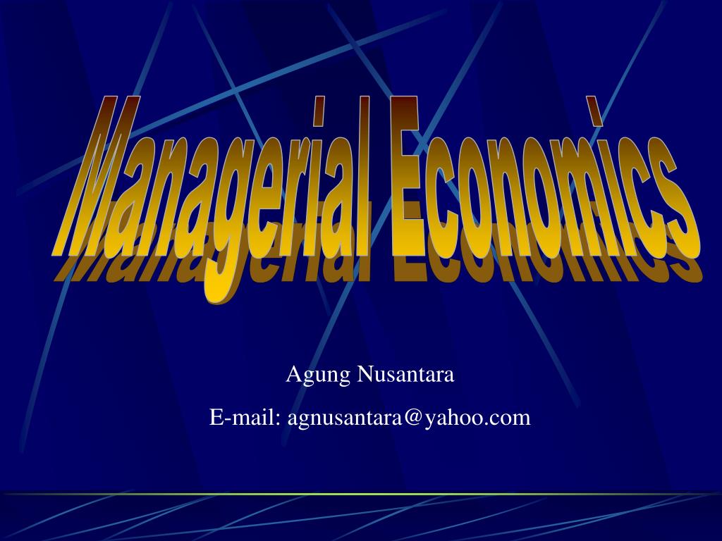 PPT - Managerial Economics PowerPoint Presentation, free download - ID ...