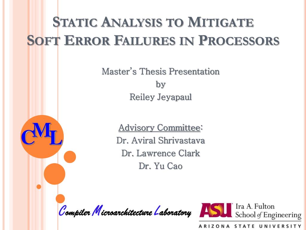 PPT - Static Analysis to Mitigate Soft Error Failures in Processors PowerPoint Presentation - ID ...