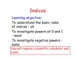 PPT - The Rules Of Indices. PowerPoint Presentation, free download - ID ...