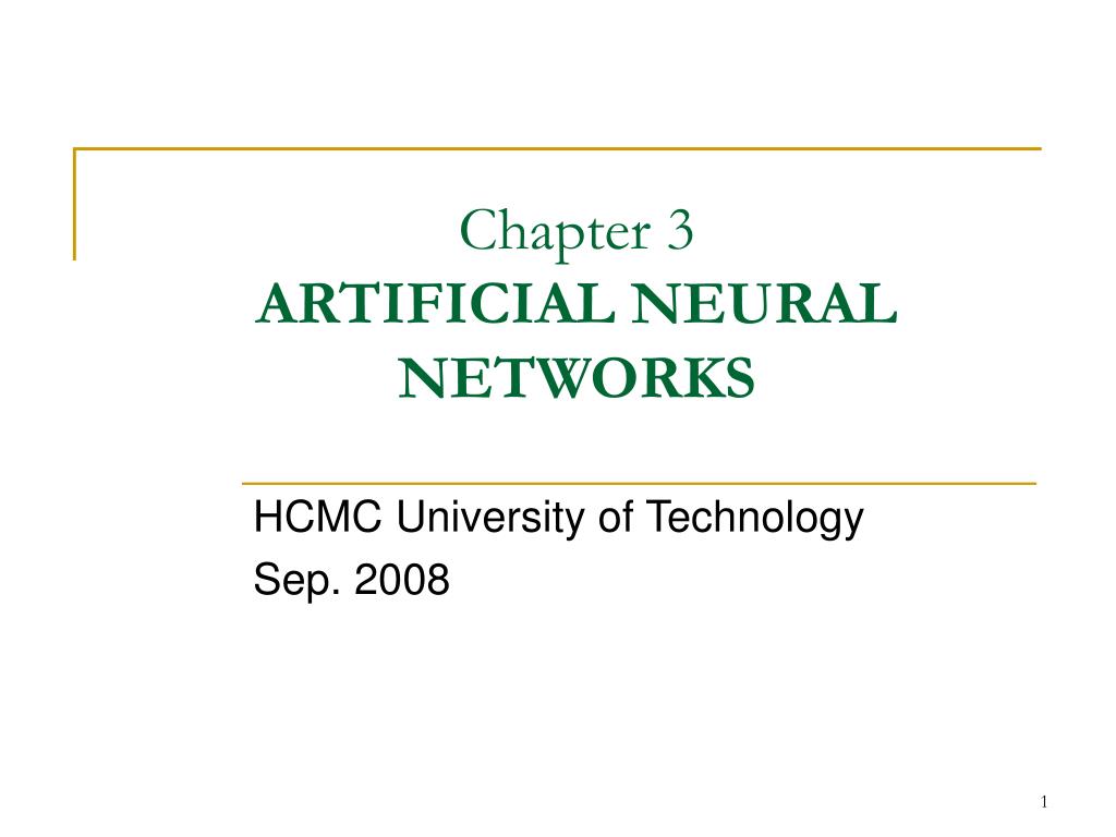 PPT - Chapter 3 ARTIFICIAL NEURAL NETWORKS PowerPoint Presentation ...