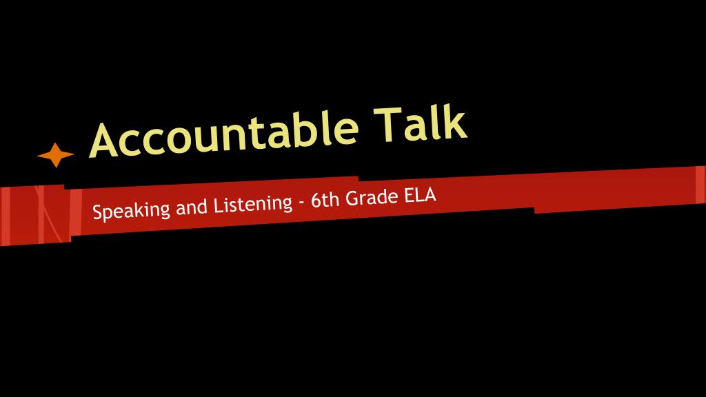 PPT - Accountable Talk PowerPoint Presentation, free download - ID:6776238