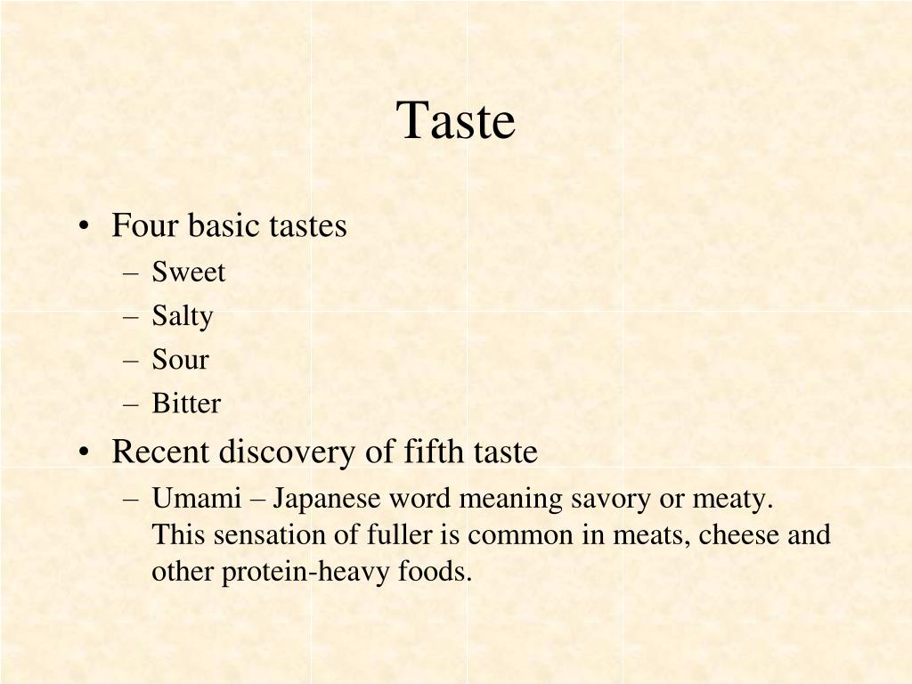 PPT - Taste PowerPoint Presentation, free download - ID:6776354