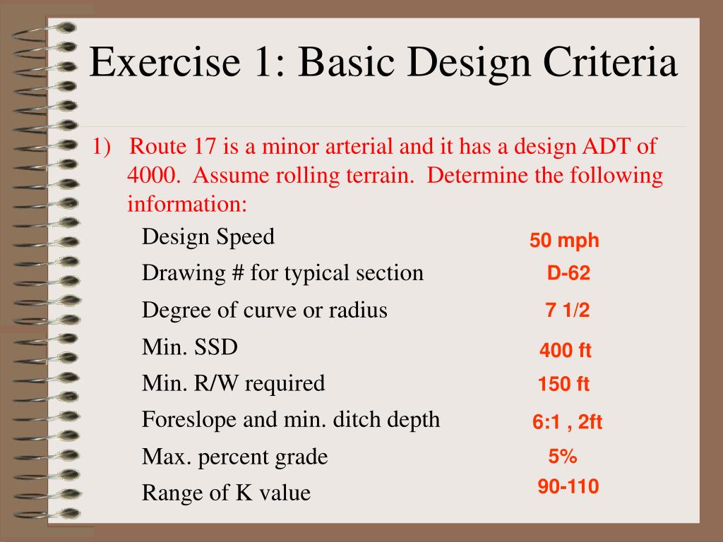 PPT - Exercise 1: Basic Design Criteria PowerPoint Presentation, free ...